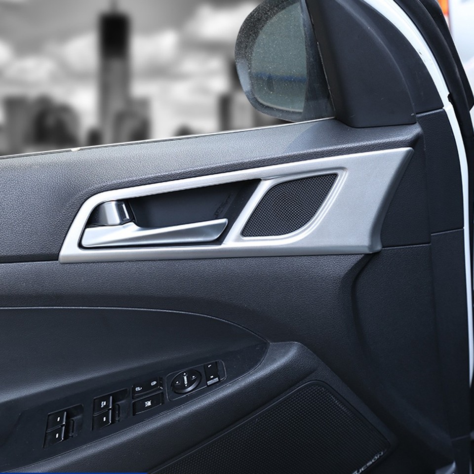For Hyundai Tucson 2016-2021 Carbon Fiber Inside Door Handle Bowl Cup ...