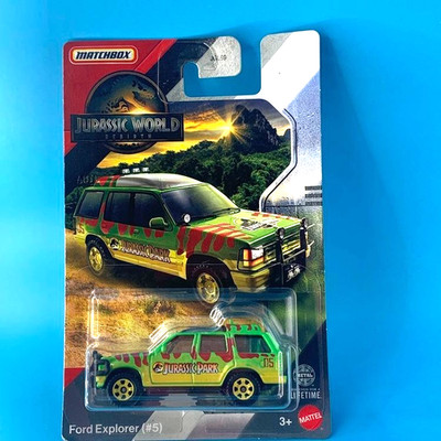 MATCHBOX 2025 FORD EXPLORER (#5) GREEN JGL01 JURASSIC WORLD REBIRTH ABE ...