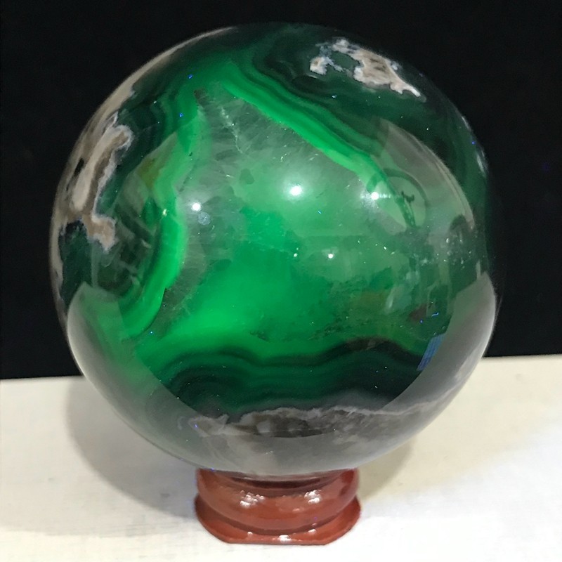 340G Rare Volcanic Agate Crystal Ball Sphere Polished Energy Healing ...