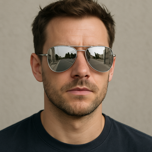 New Men's Aviator Silver Mirrored Sunglasses - Large Fit | eBay