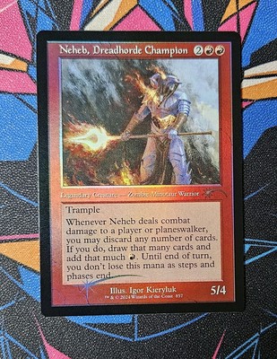 Neheb, Dreadhorde Champion NM Retro-Frame Foil MTG Secret Lair Unplayed ...