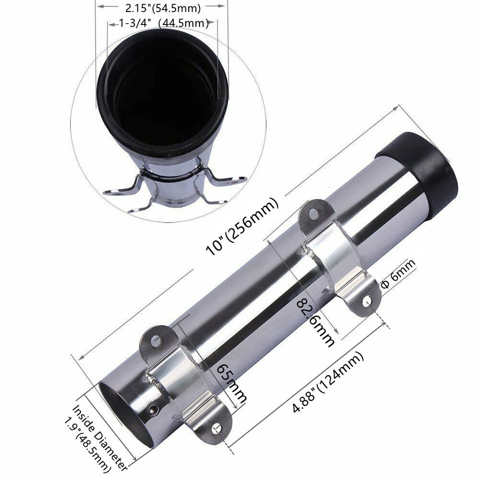 4X Marine Boat Fishing Rod Holder Stainless Steel Transom Rod Pod Side ...