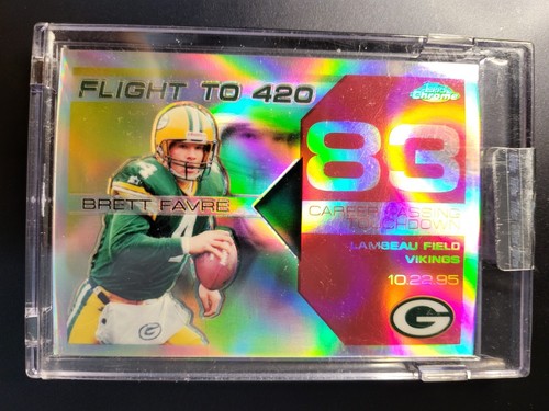 2007 Topps Chrome Flight to 420 RED Refractor #BF83 4/10 Jersey Brett ...