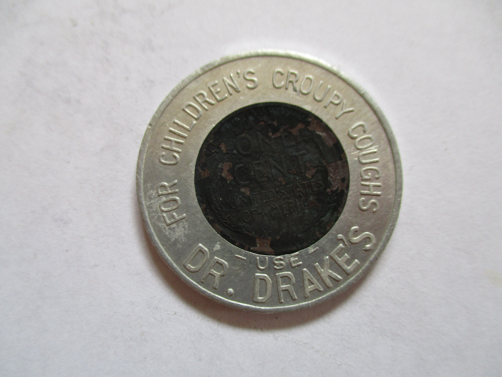 1949 Dr Drake's Cough Remedy Good Luck Penny encased cent | eBay