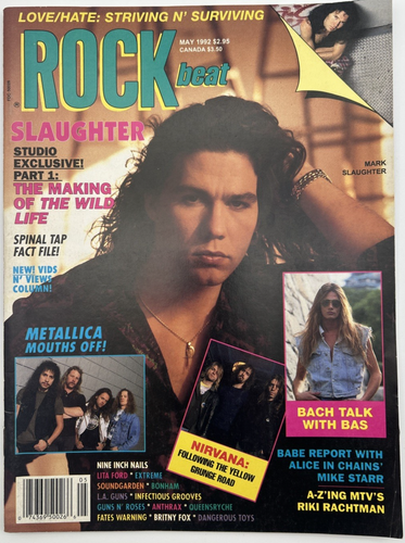 ROCK BEAT MAGAZINE May 1992 Guns N' Roses Centerfold, Nirvana ...