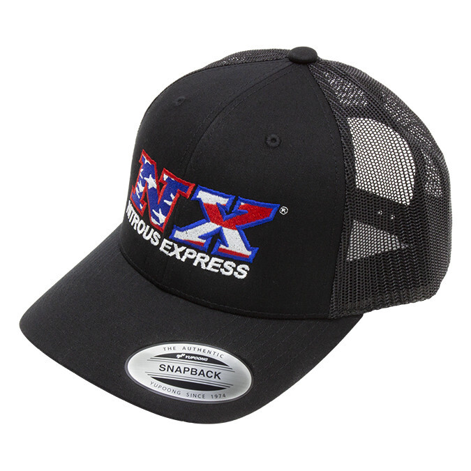 16581 Nitrous Express NX Flag Hat - Black Vented | eBay