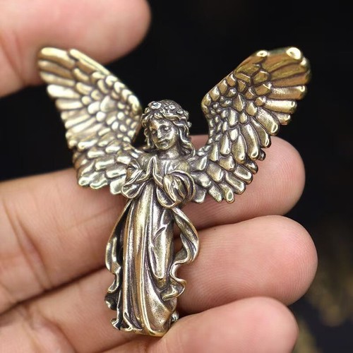 Solid Brass angel Figurine Small Statue Home Ornament Figurines ...