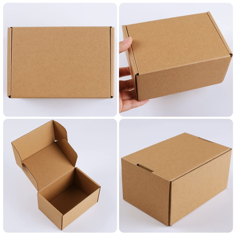 6x4x3 Brown Cardboard Corrugated Boxes 30 Pack Small Shipping Boxes for ...