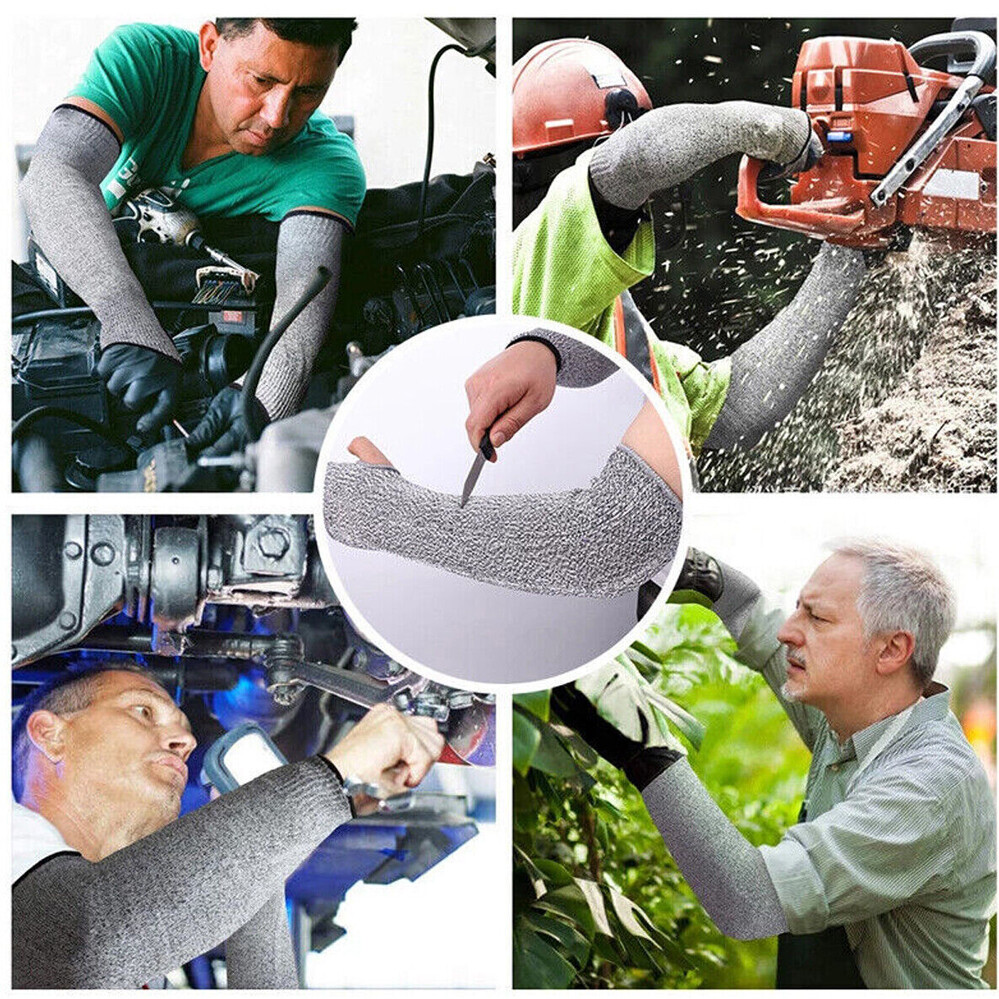 2pc Work Safety Arm Guard Sleeve Anti-Cutting Protective Cut-Resistant ...