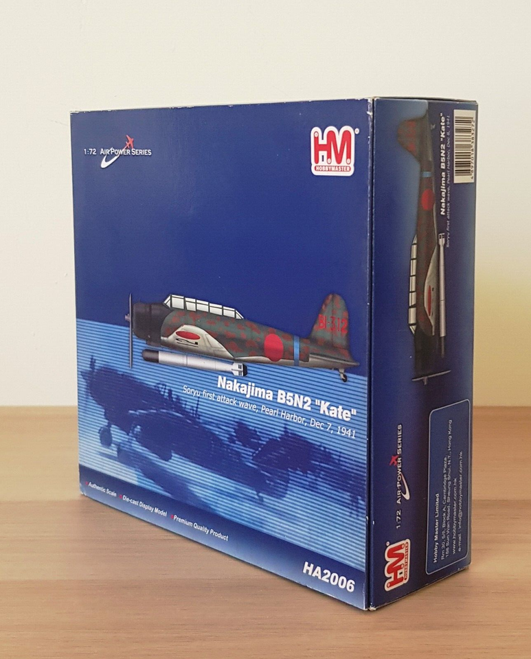 Hobby Master 1/72 HA2006 Nakajima B5N2 Kate IJN Carrier Soryu, Pearl ...