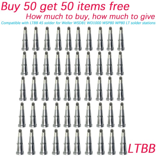 50 PACK LTBB 45° solders for Weller WSD81 WD1000 WSP80 WP80 LT soldering station | eBay