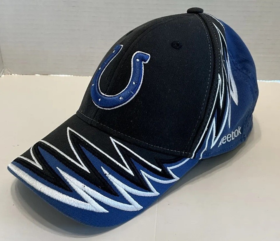 Reebok NFL Indianapolis Colts Blue Stretch Fit Baseball Hat Cap Size L ...