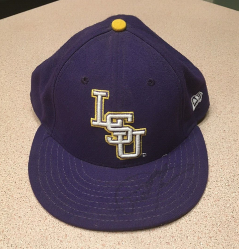 VINTAGE & GORGEOUS LSU TIGERS PAUL MAINIERI SIGNED CAP HAT SIGNATURE ...
