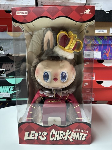 POPMART - NEW Let's Checkmate King Series Vinyl Big Plush Doll Labubu ...