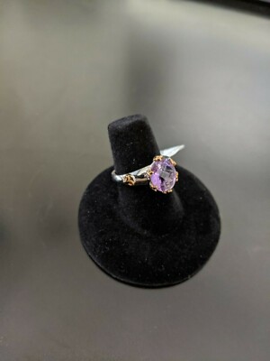 Sterling silver 950, Viola Purple Amethyst Ring | eBay