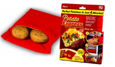 Potato Express Cooking Bag - Microwave Cook Baked Potatoes in 4 fast ...