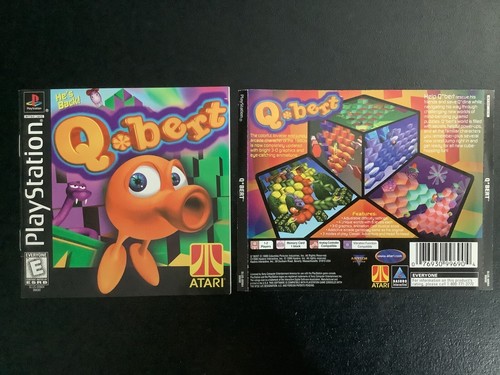Q*bert PS1 PlayStation Artwork & Instruction Manual Only | eBay