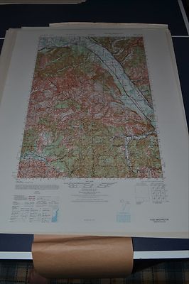 1940's Army Topo map Ford Washington Sheet 1377 IV South Elma ...