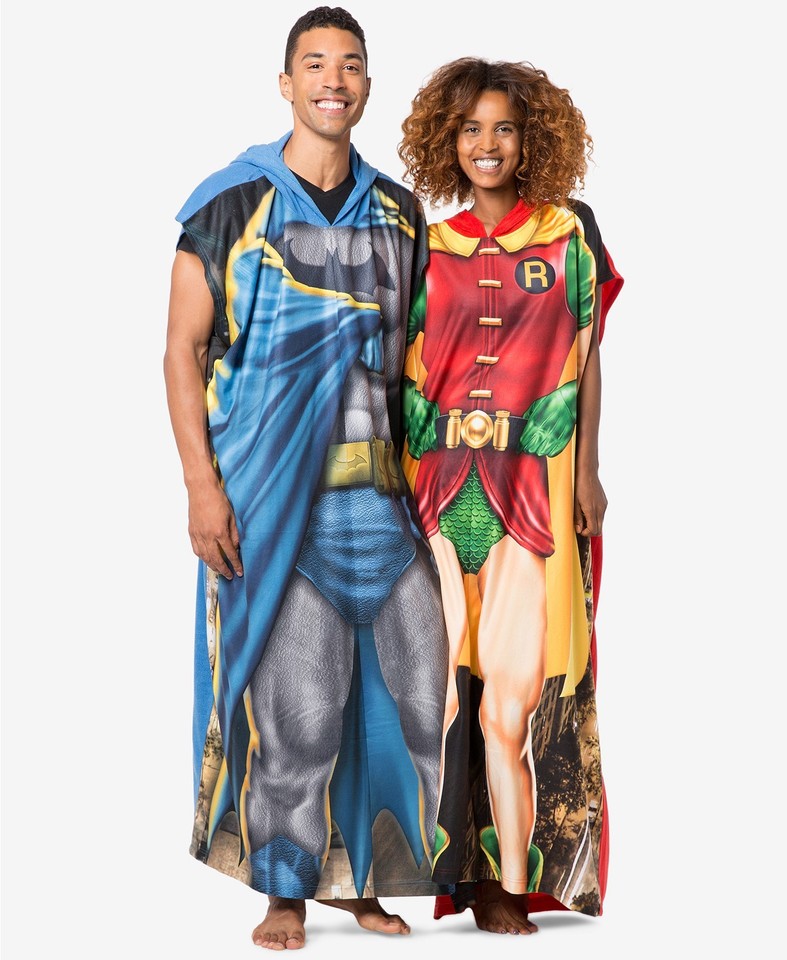 $161 Briefly Stated Men'S Pajamas Batman And Robin Poncho Set Sleepwear ...