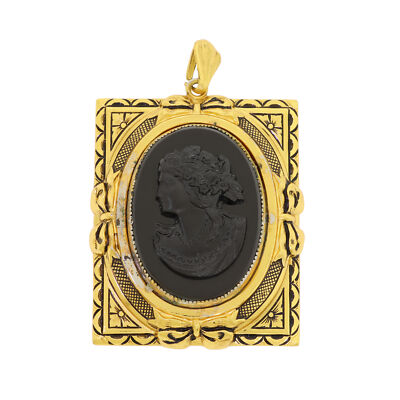 Vintage Large Coro 1940 Cameo Locket Pendant Patent 121349 1940's | eBay