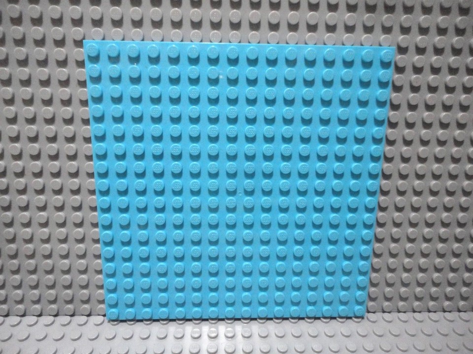 Lego 1 Medium Azure 16x16 base plate platform or 5 x 5 inch Square ...