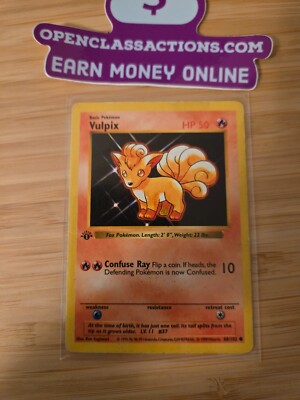 Vulpix 068/102 Base Set (Shadowless) -1st Edition Regular | eBay