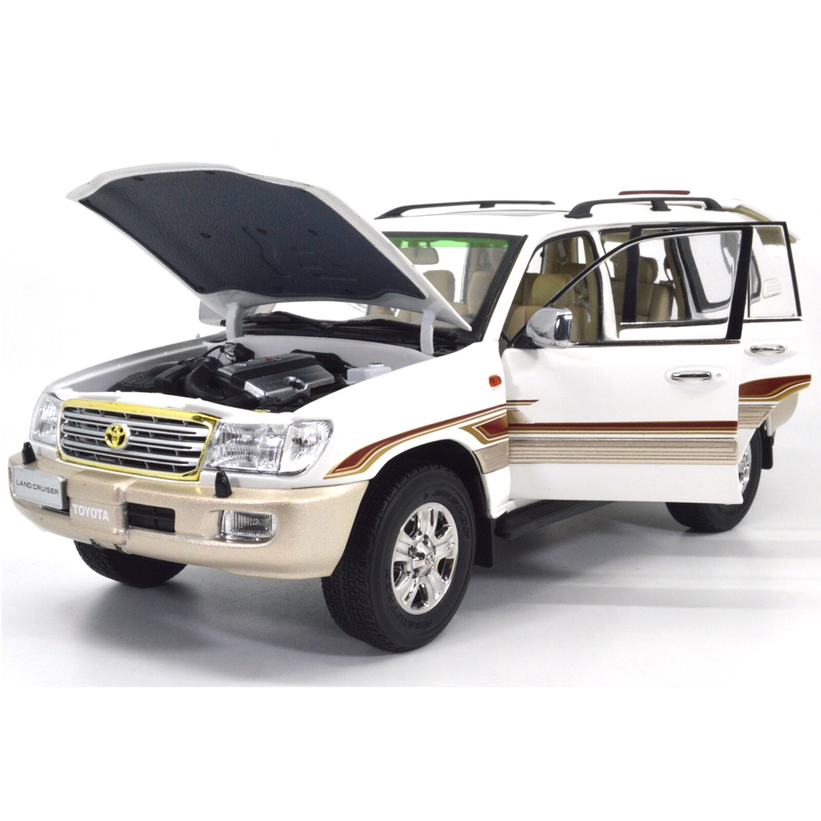 1:18 Scale Paudi Toyota Land Cruiser LC100 SUV Diecast Model Car Toy ...