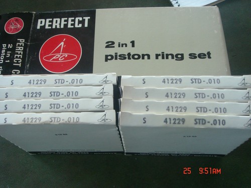 Vintage NOS Perfect Circle Piston Ring 41229 .010 Set Chevrolet Ford ...
