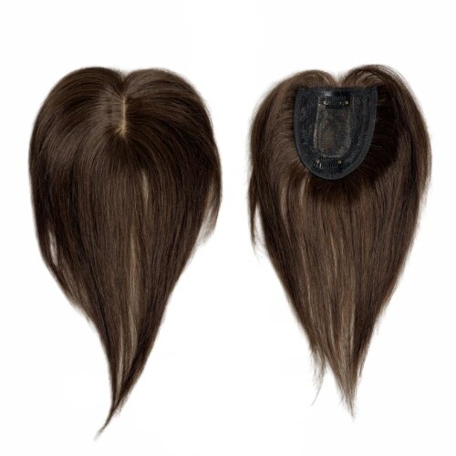 Human Hair Toppers Clip in Hairpieces Mid Part No Bangs Hair Bangs ...