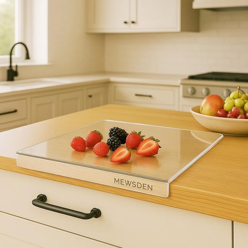 Acrylic Cutting Board with Counter Lip, Clear Cutting Boards for ...