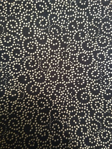 Tan Scrolling Dots on Black Background Cotton Fabric 2 Yards x 43 ...
