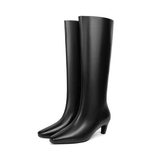 Botas altas hasta la rodilla negras Beauty Cry para mujer, con punta ...