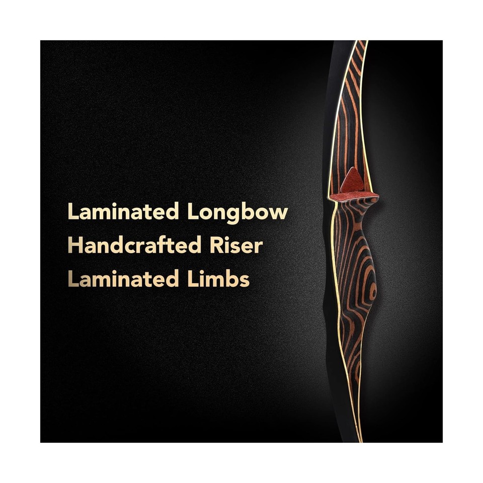 Deerseeker Archery 54" Traditional Bow Hunting Longbow with Bamboo Core ...