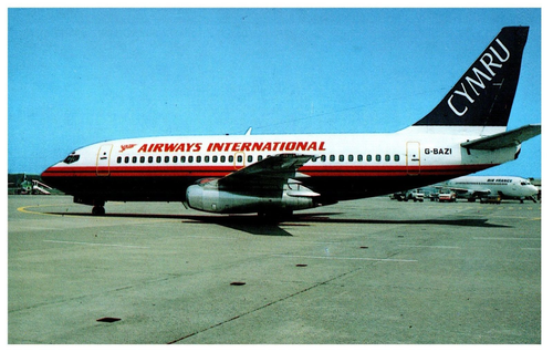 Airways International Cymru Boeing 737 204 Airplane Postcard | eBay