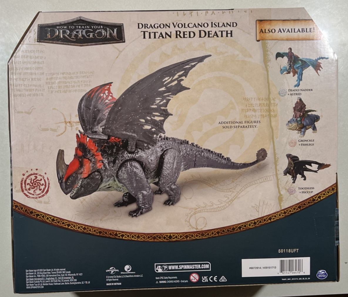 NEW 2025 How to Train Your Dragon Titan Red Death Dragon Volcano Island ...