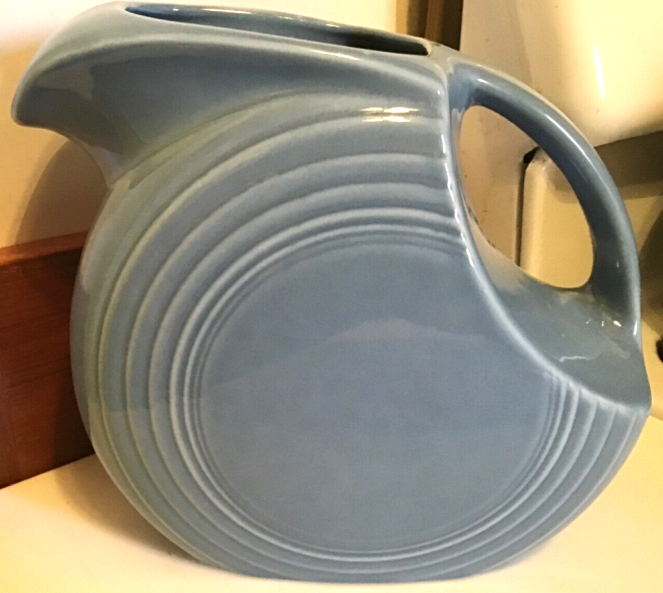 FiestaWare Large Disc Water Pitcher Periwinkle Blue Color HLC USA 1st ...