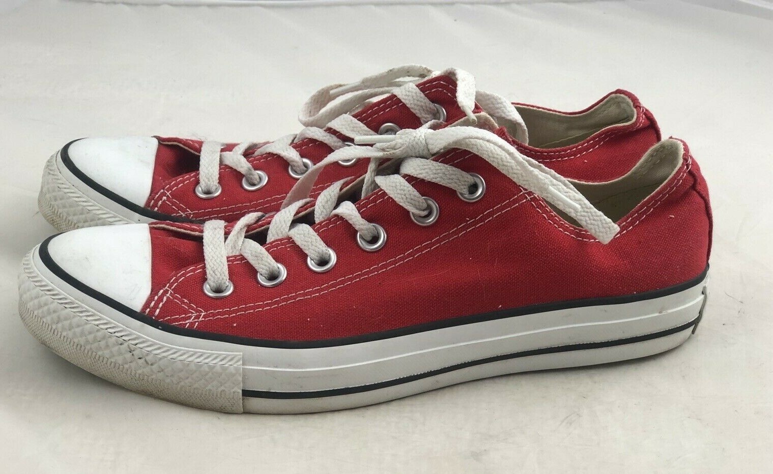 Red Converse All Star Shoes Men 7 Womens 9 Classic Canvas Sneaker | eBay