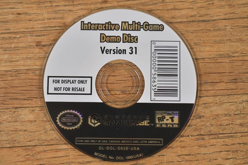 Version 31 Interactive Multi-Game Demo Disc Nintendo GameCube - 20 ...