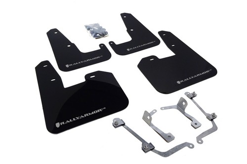 Rally Armor V2 for 08-11 STI / 11 WRX (hatch) UR Black Mud Flap w ...