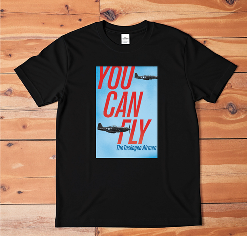 Tuskegee Airmen "You Can Fly" Inspirational Graphic Tee Black T-Shirt ...