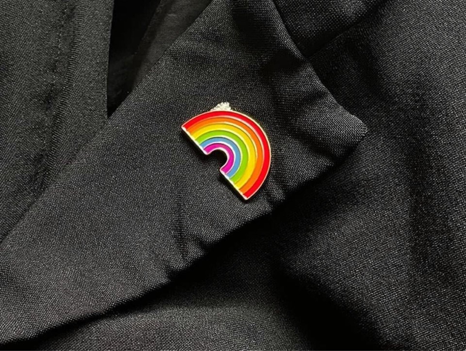 New Pride rainbow enamel pin badge collar pin | eBay
