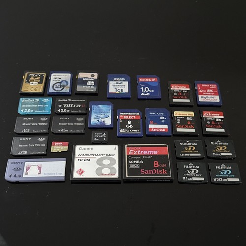 x26 Memory Card Lot - Canon Compact Flash - xD 1gb - Sandisk 128gb - Ps Vita 8gb | eBay