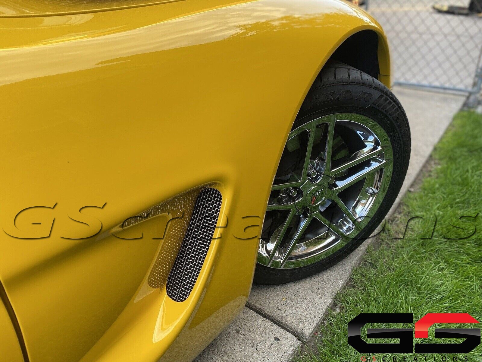 Front Side Fender Vent Cove Mesh Screens For 1997-2004 C5 Corvette LS1 ...