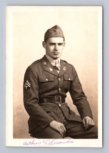 Young US Military Officer "Arthur V Seconda" RPPC Airforce? WWII Studio ...