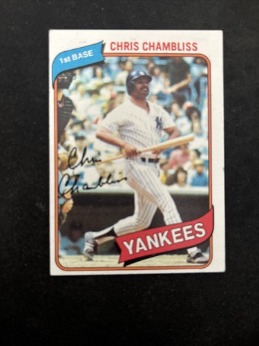 1980 Topps Baseball Card #625 Chris Chambliss NewYork Yankees NM Free ...