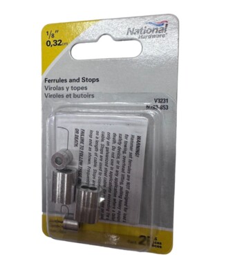 National Hardware N283-853 V3231 1/8" Ferrules & Stops **SALE** | eBay