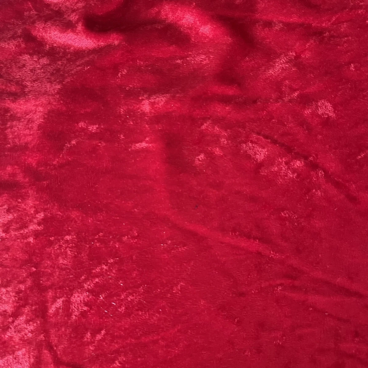 Red Crushed Velvet Fabric