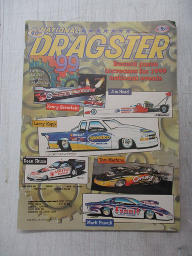 NATIONAL DRAGSTER MAGAZINE JANUARY 22, 1999 KENNY BERNSTEIN LARRY KOPP ...