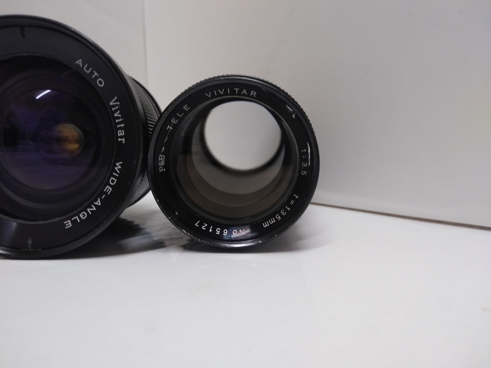 Vintage 2Pc Vivitar Camera Lens Lot Wide Angle 28mm & Tele 135mm SLR ...