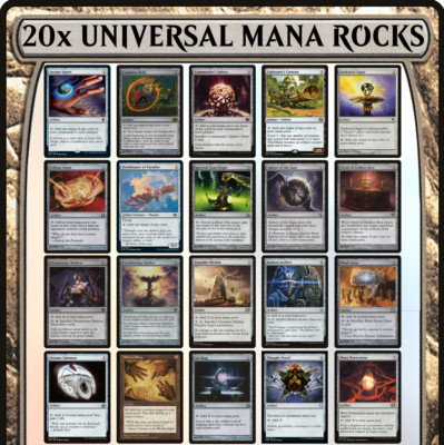 20 UNIVERSAL MANA ROCK Bundle Staple Cards Commander EDH MTG Magic the ...